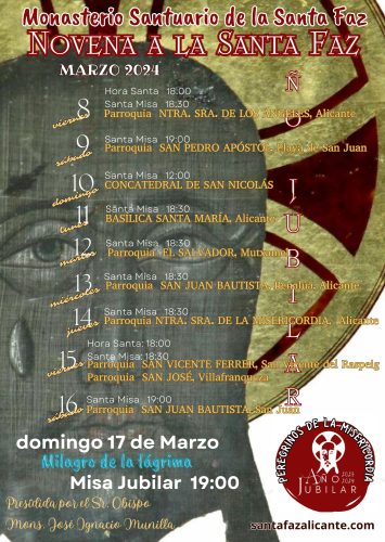 Celebración de la Novena a la Santa Faz el próximo 17 de marzo - Santa ...